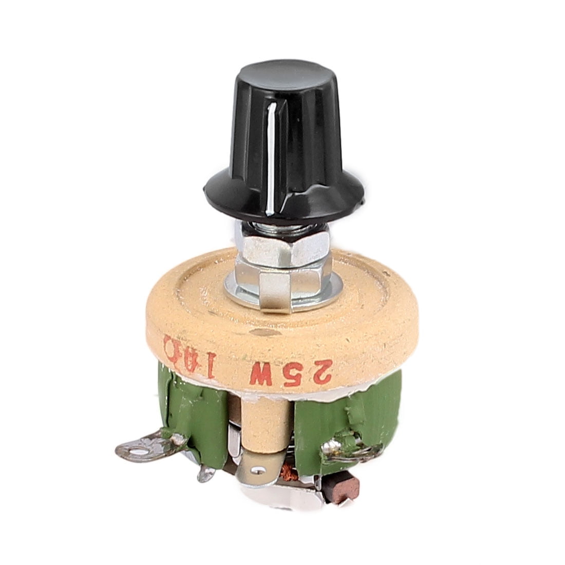 Wirewound Ceramic Potentiometer Adjustable Rheostat Resistor 25W 10Ohm ...
