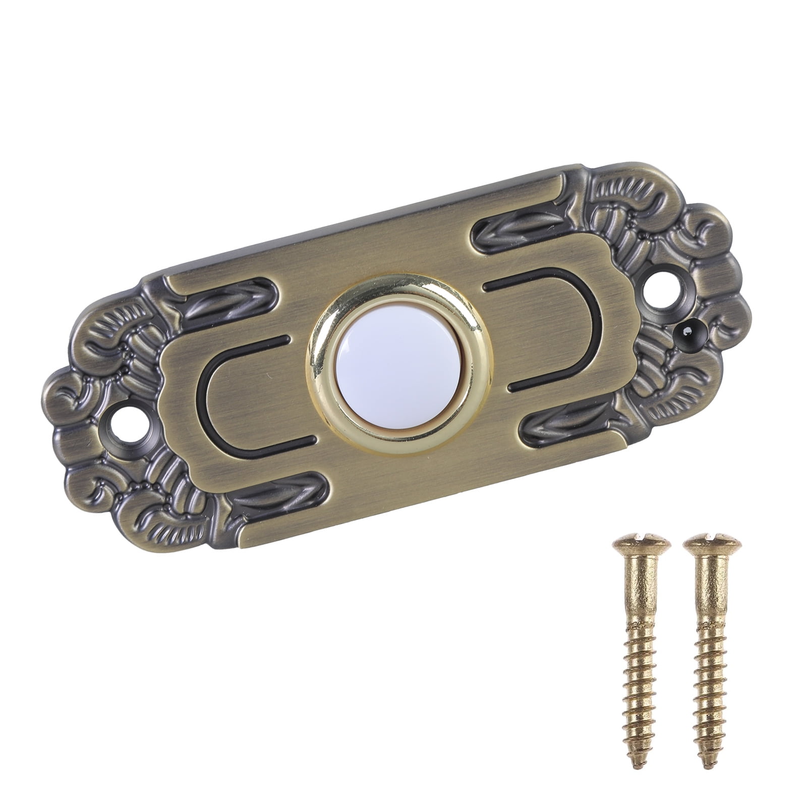 Wiring Door Bells Push Buttons Wall Mounted Doorbell Switches Brass ...