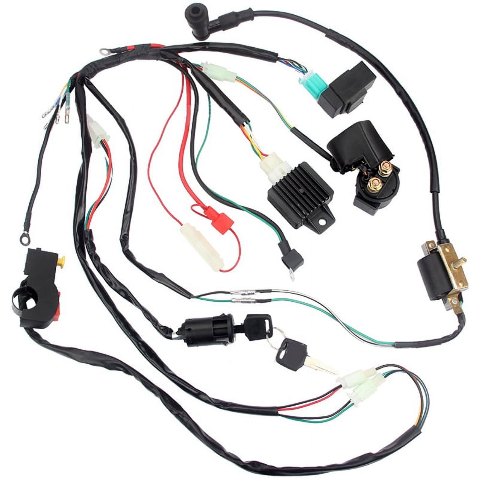 Wiring Harness CDI Ignition Coil Kit for 50cc 70cc 90cc 110cc ATV ...