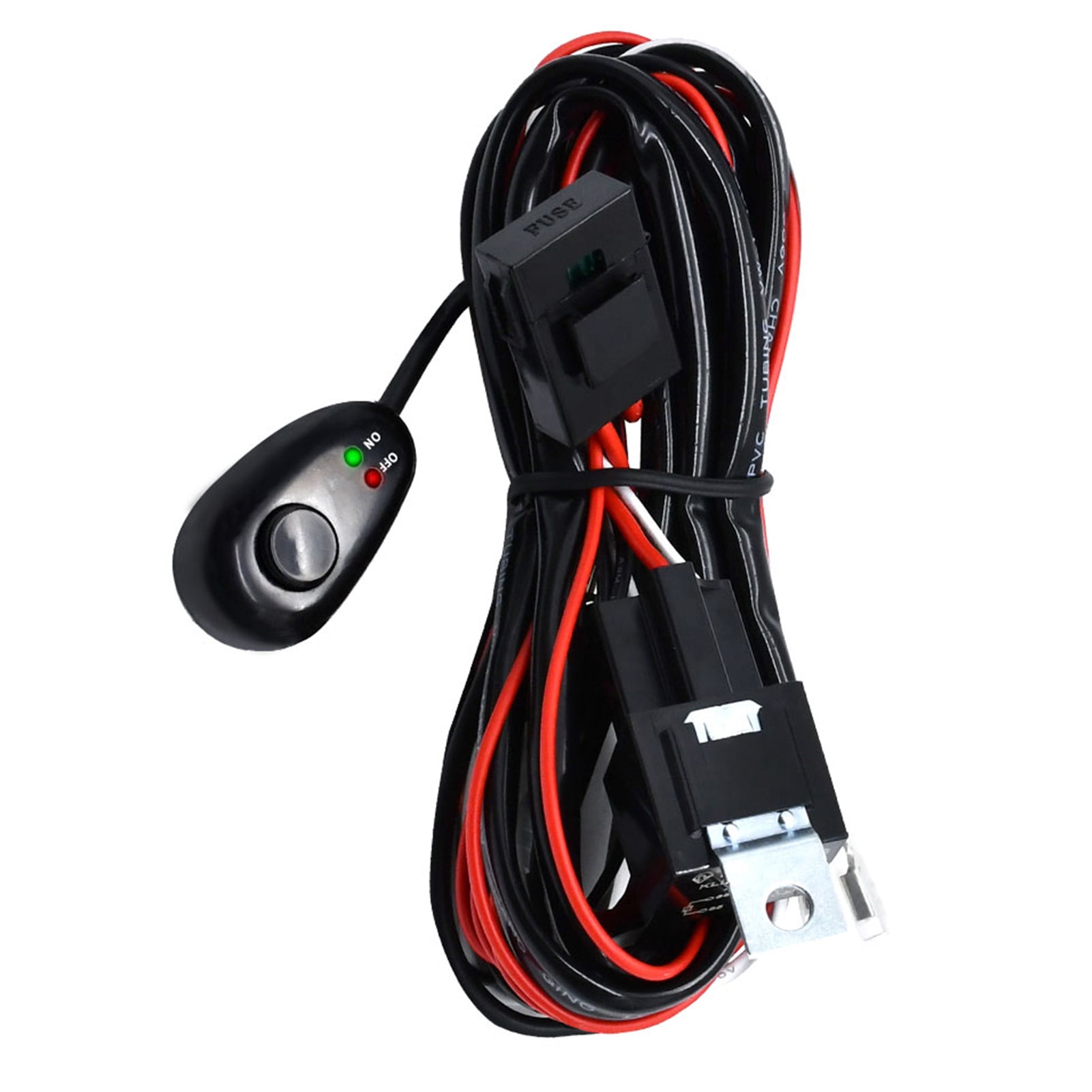 Wiring LED Light Bar Wiring Harness Kit 300W 16 AWG Universal LED ...