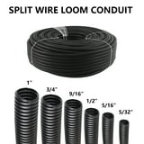 Wiring Loom Split Wire Cable Sleeve Flex Tubing Wire Wrap Corrugated ...