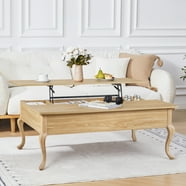 LAZZO Rattan Coffee Table, Mid-Century Modern Table with 2 Drawers and ...