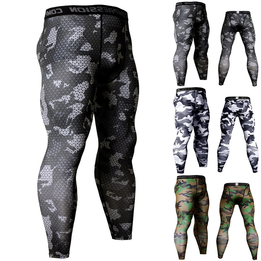 Wirziis Men's Quick Dry Cool Compression Fit Tights Leggings Printing ...