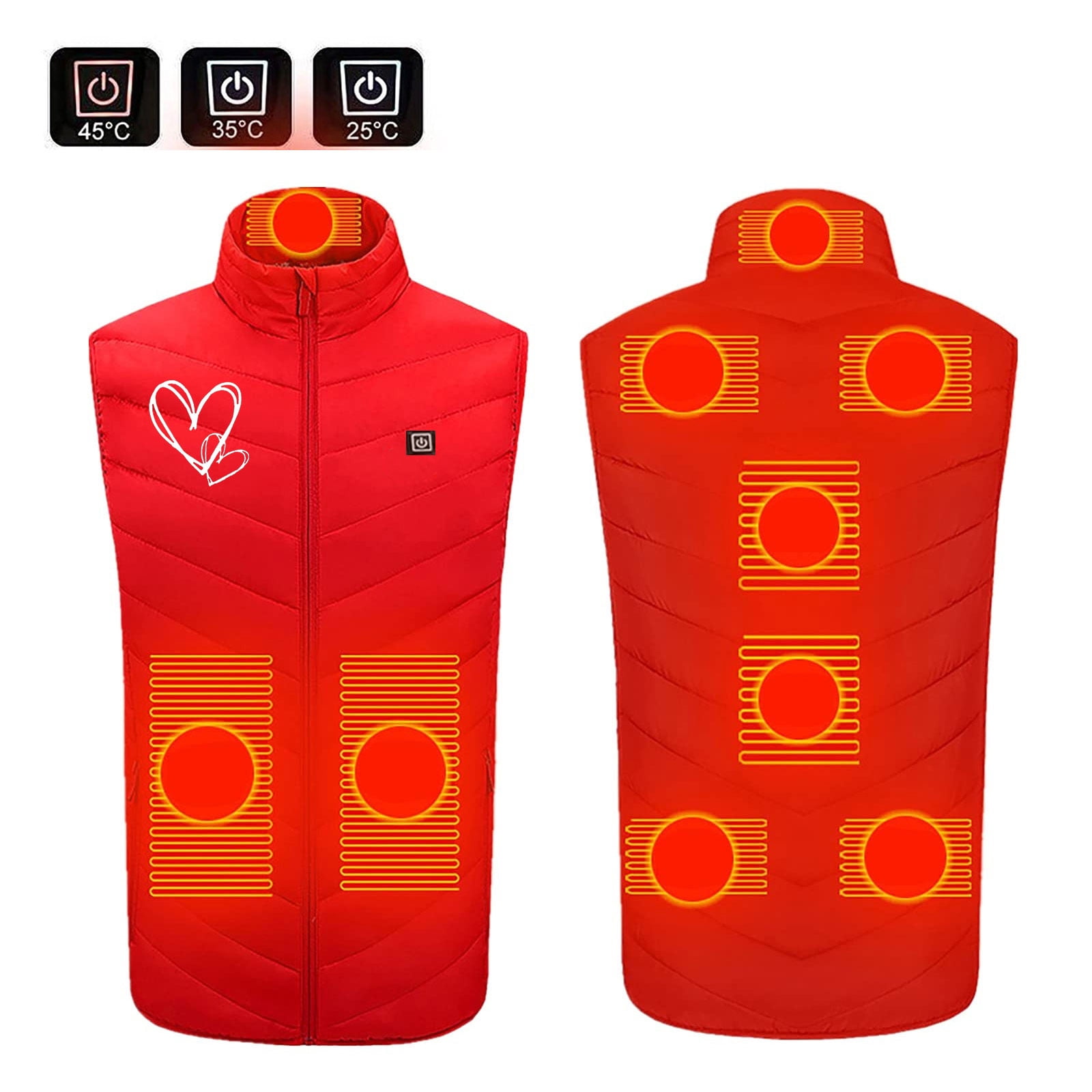 Wirziis Outdoor Warm Heated Vest Jackets for Men Rechargeable USB ...