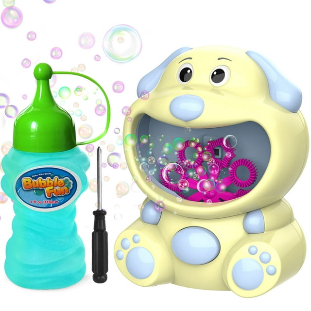WisToyz Cream Dog Bubble Machine, Bubble Toy for Kids, Produces 500 ...