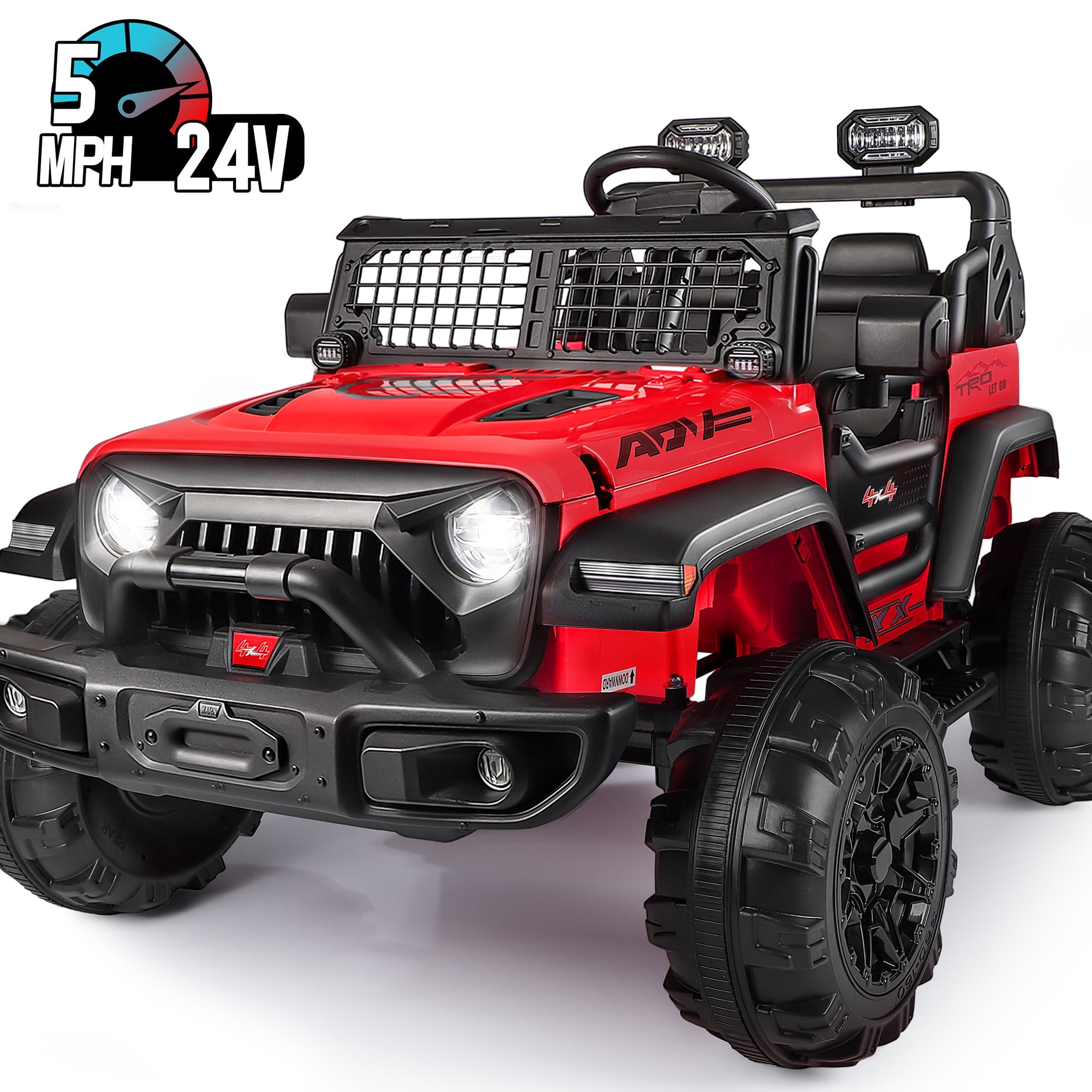 Wisairt 24V Kids Ride on Truck, 2 Seater Powered Ride on Car w/ Remote ...