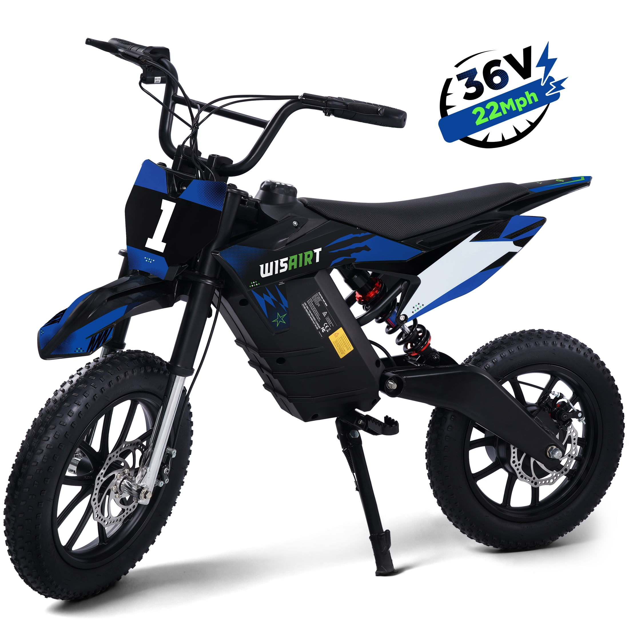 Wisairt 36V Electric Dirt Bike, 900W Electric Motorcycle for Kids Teens ...
