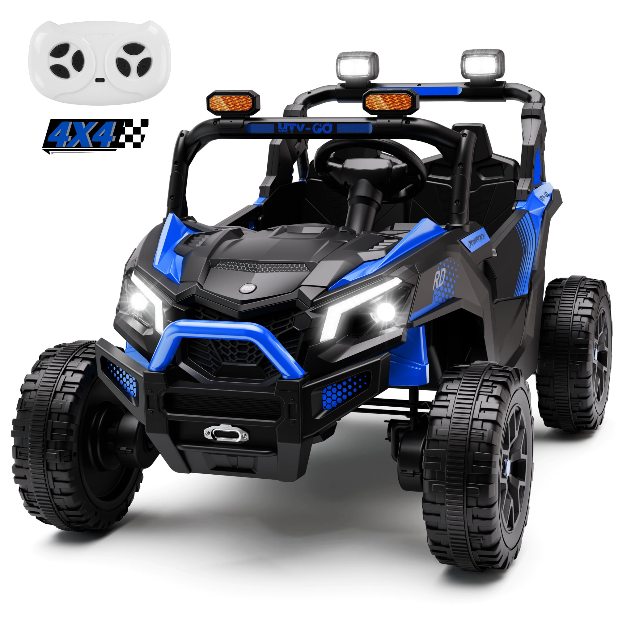 Wisairt 24V Ride on Toys 4WD Ride on Cars with Remote Control, 2 XL ...