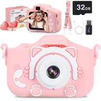 Camera for Kids, Kids Camera with Silicone Cover and 32GB SD Card 1080P ...