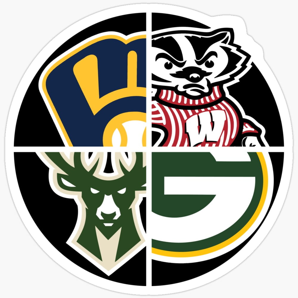 Wisco Sports Quad Sticker Phone Decal Water Bottle Stickers Car Decals ...