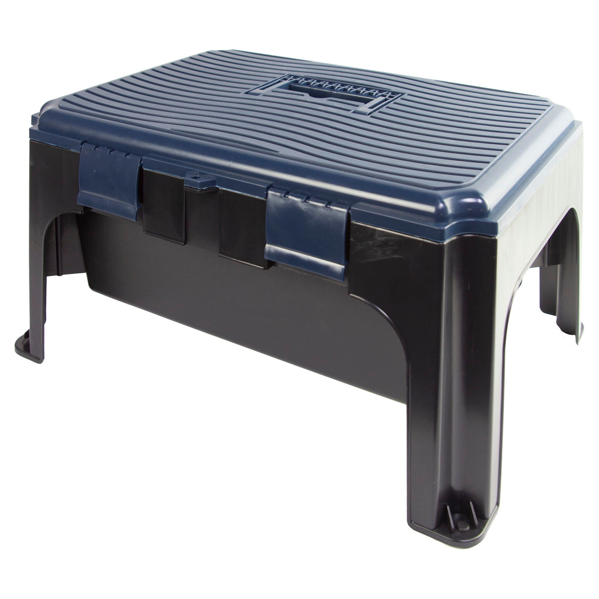 Wisconic 10.9'' Safety Storage Step Stool, Sturdy Black Polypropylene ...