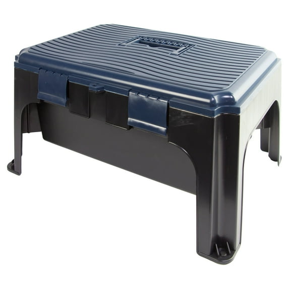 Wisconic 10.9'' Safety Storage Step Stool, Sturdy Black Polypropylene ...