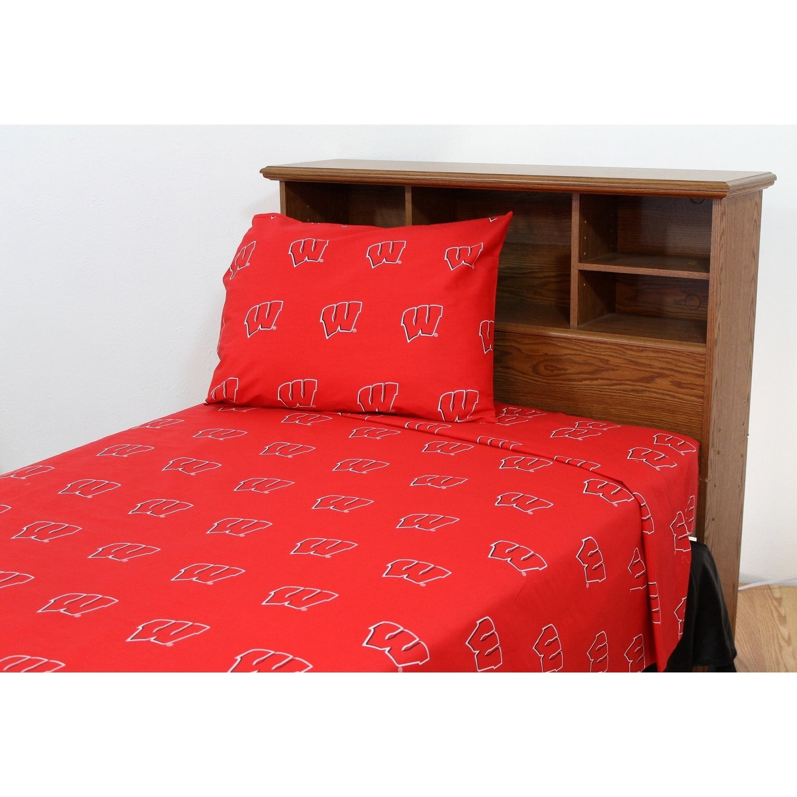 Wisconsin Badgers 100% Cotton Sheet Set King - Walmart.com