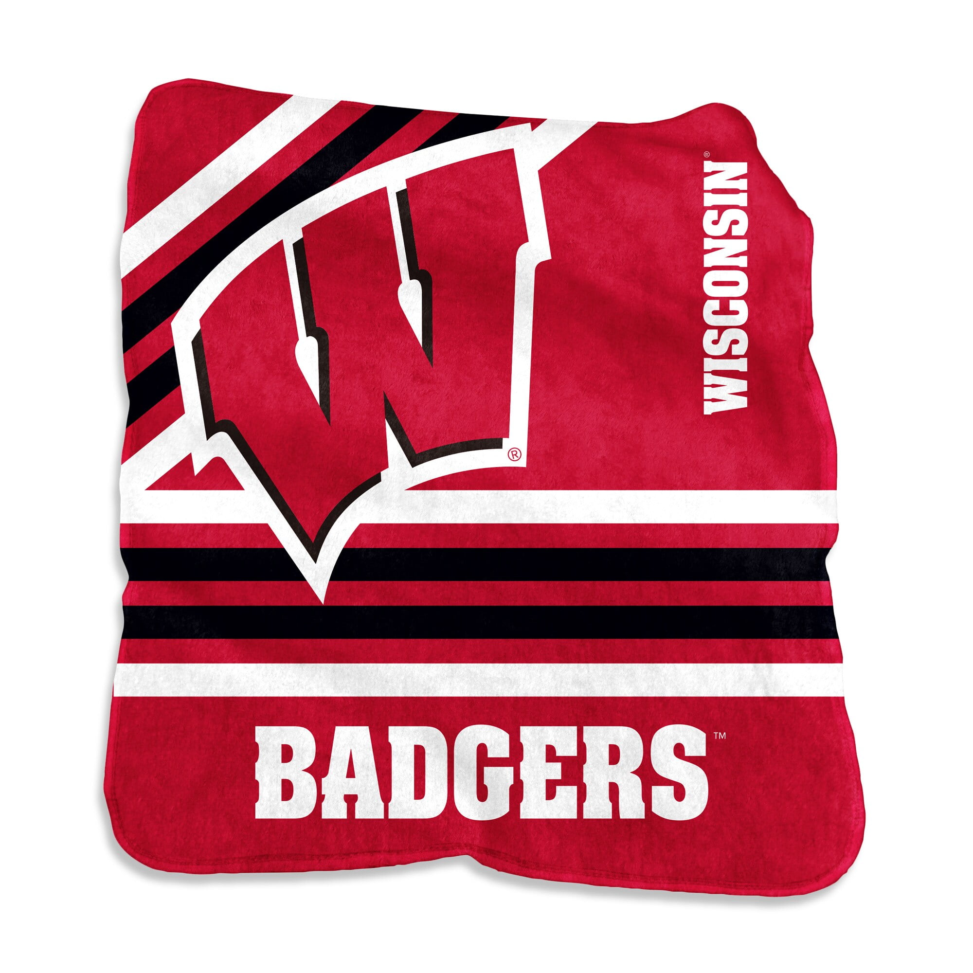 Wisconsin Badgers 50'' x 60'' Team Plush Raschel Throw Blanket ...
