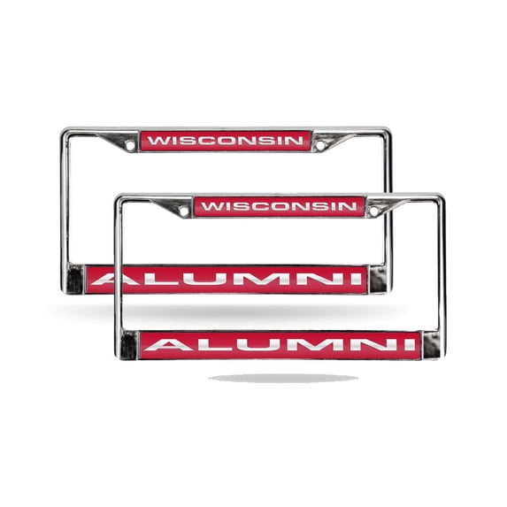 Wisconsin Badgers Alumni Chrome Metal Laser Cut License Plate Frame ...