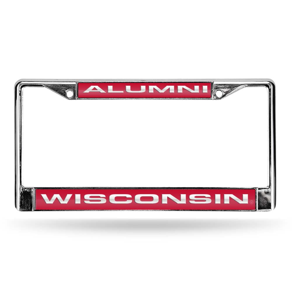 Wisconsin Badgers Alumni Chrome Metal Laser Cut License Plate Frame ...