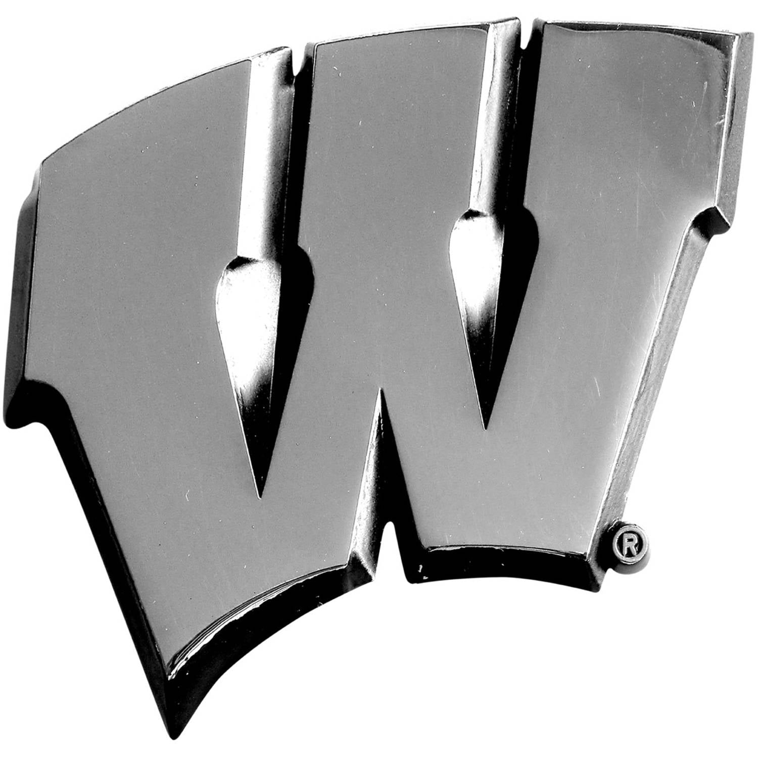NCAA University of Wisconsin Badgers Chrome Emblem Automotive Stick-On ...
