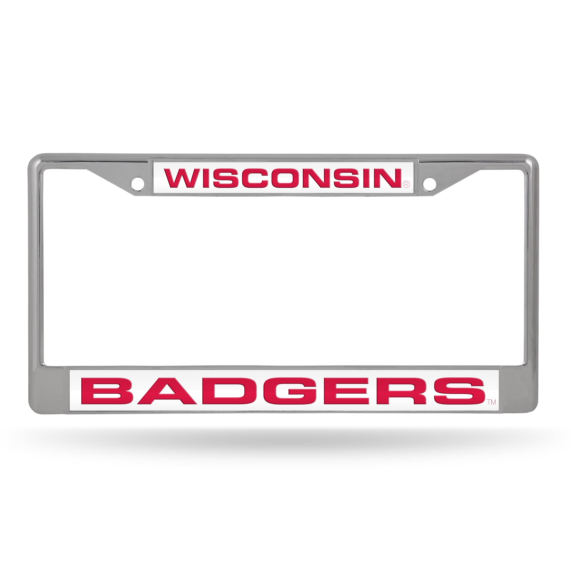 Wisconsin Badgers Chrome Metal Laser Cut License Plate Frame - Walmart.com
