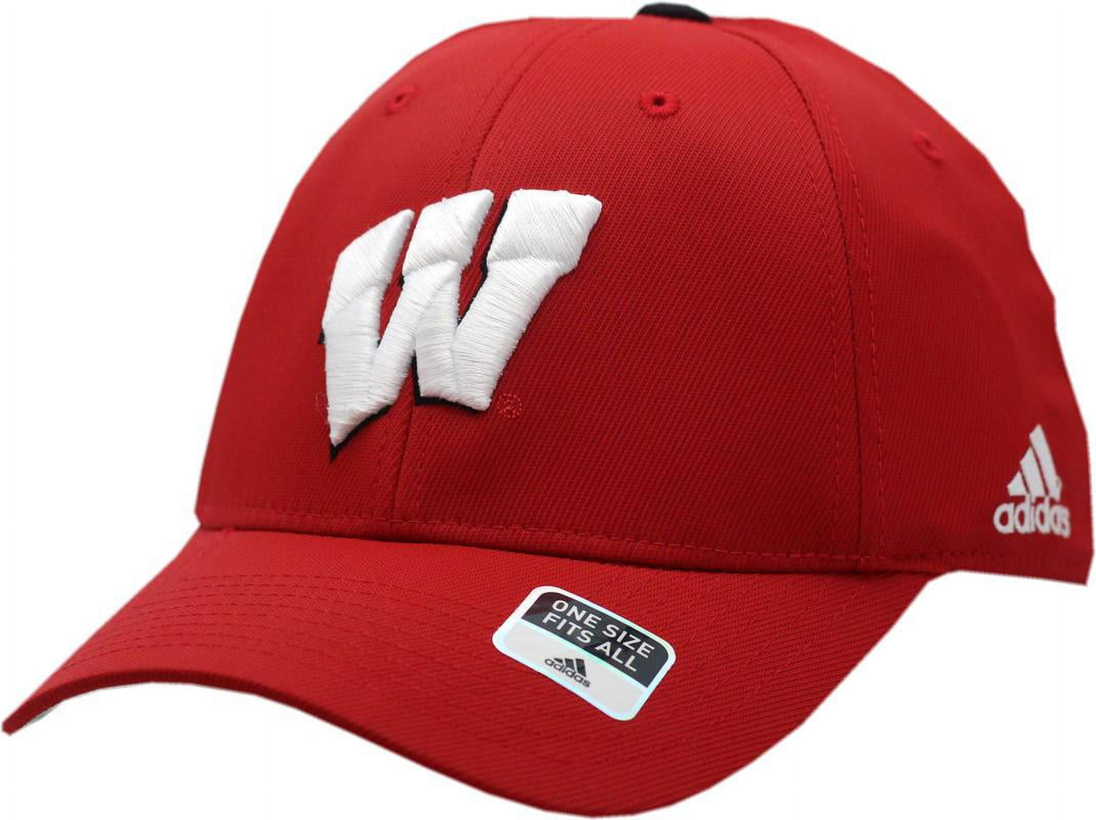 Wisconsin Badgers Flex Fit Hat Logo Block Red - Walmart.com