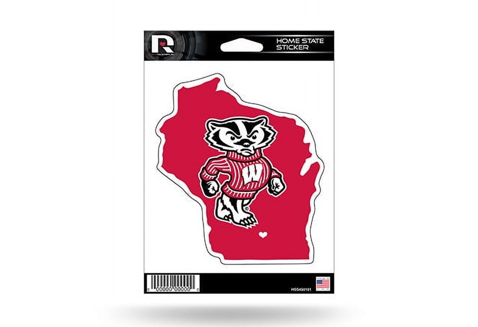 Wisconsin Badgers Home State Vinyl Sticker - Walmart.com
