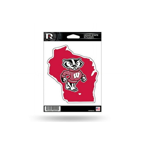Wisconsin Badgers Home State Vinyl Sticker - Walmart Business Supplies