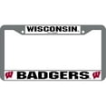 Wisconsin Badgers License Plate Frame Chrome - Walmart.com