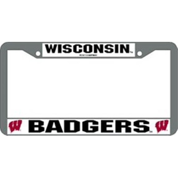 Wisconsin Badgers License Plate Frame Chrome - Walmart.com