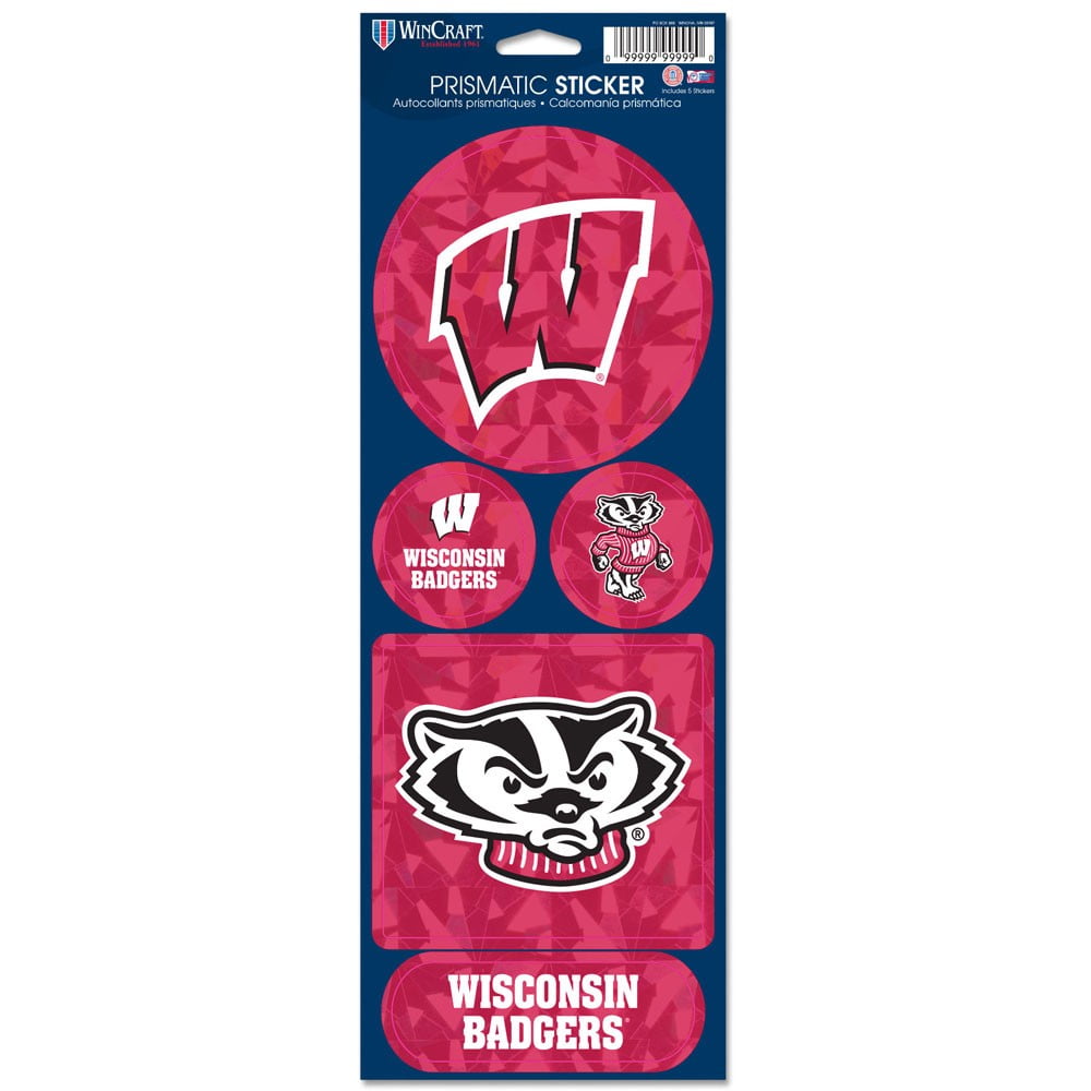 Wisconsin Badgers Stickers Prismatic - Special Order - Walmart.com