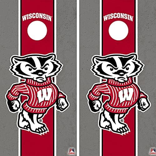 Wisconsin Badgers Officially Licensed Wraps Cornhole Boards Decals ...