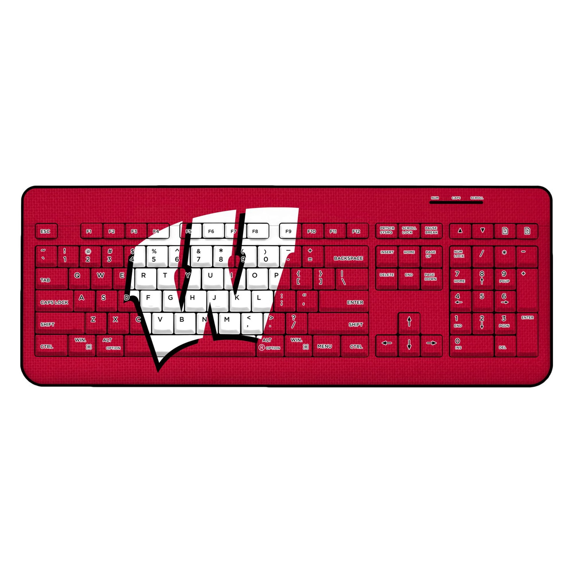 Wisconsin Badgers Solid Design Wireless Keyboard - Walmart.com
