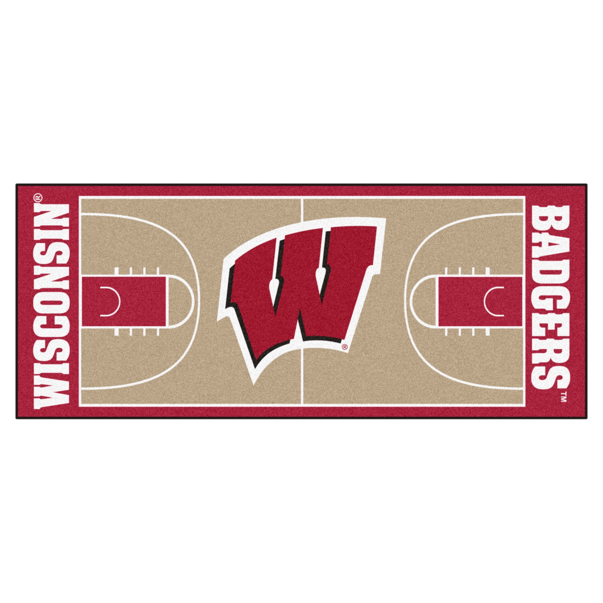 Wisconsin Basketball Court Runner 30"x72" - Walmart.com