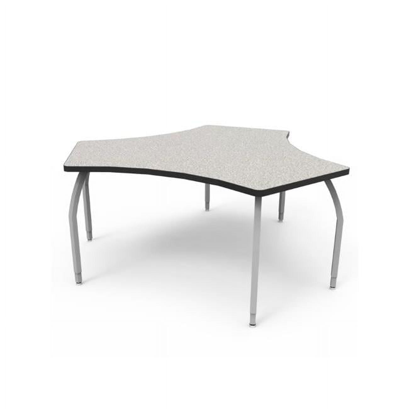 Wisconsin Bench ELO7808-EJASS-25 Elo Nimbus Table with Grey Nebula Laminate & 3 Junior ...