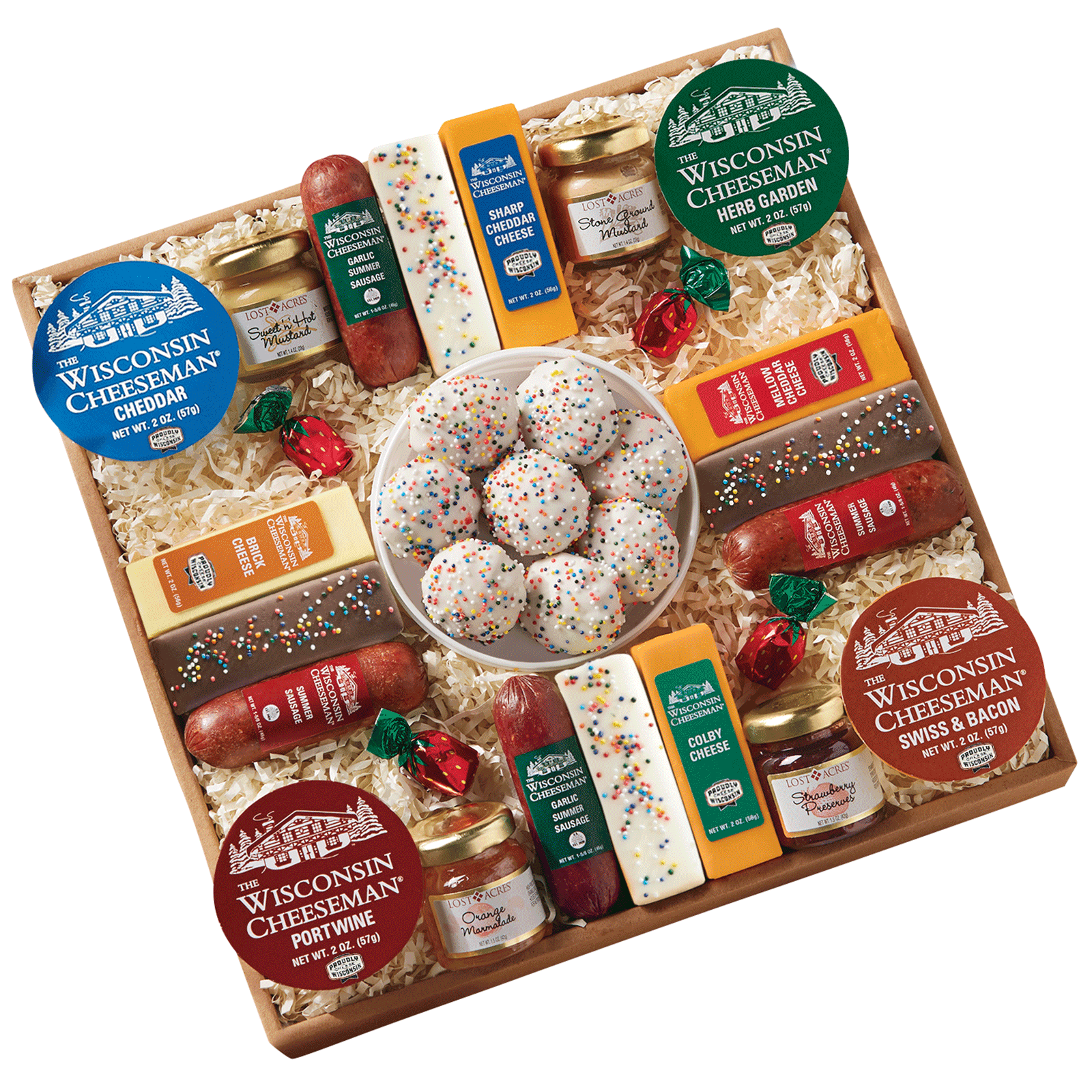 The Wisconsin Cheeseman 21 Spring Favorites - Food Gift Box with ...