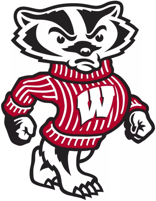 Wisconsin College Mascot Design Sticker Baseball Sticker, Football ...