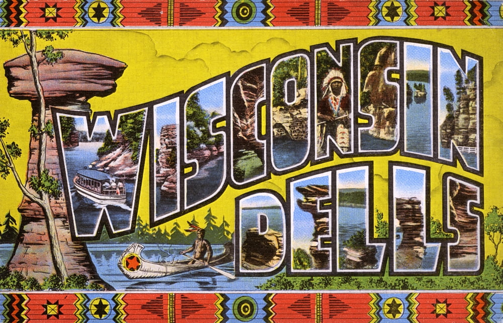 Wisconsin 'Dells' - Usa Poster Print By Mary Evans Grenville Collins ...