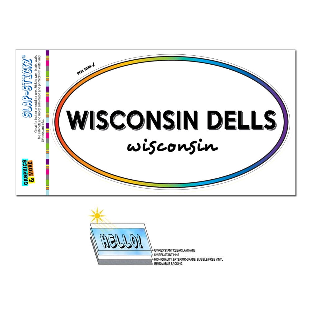 Wisconsin Dells, WI - Wisconsin - Rainbow - City State - Oval Laminated ...