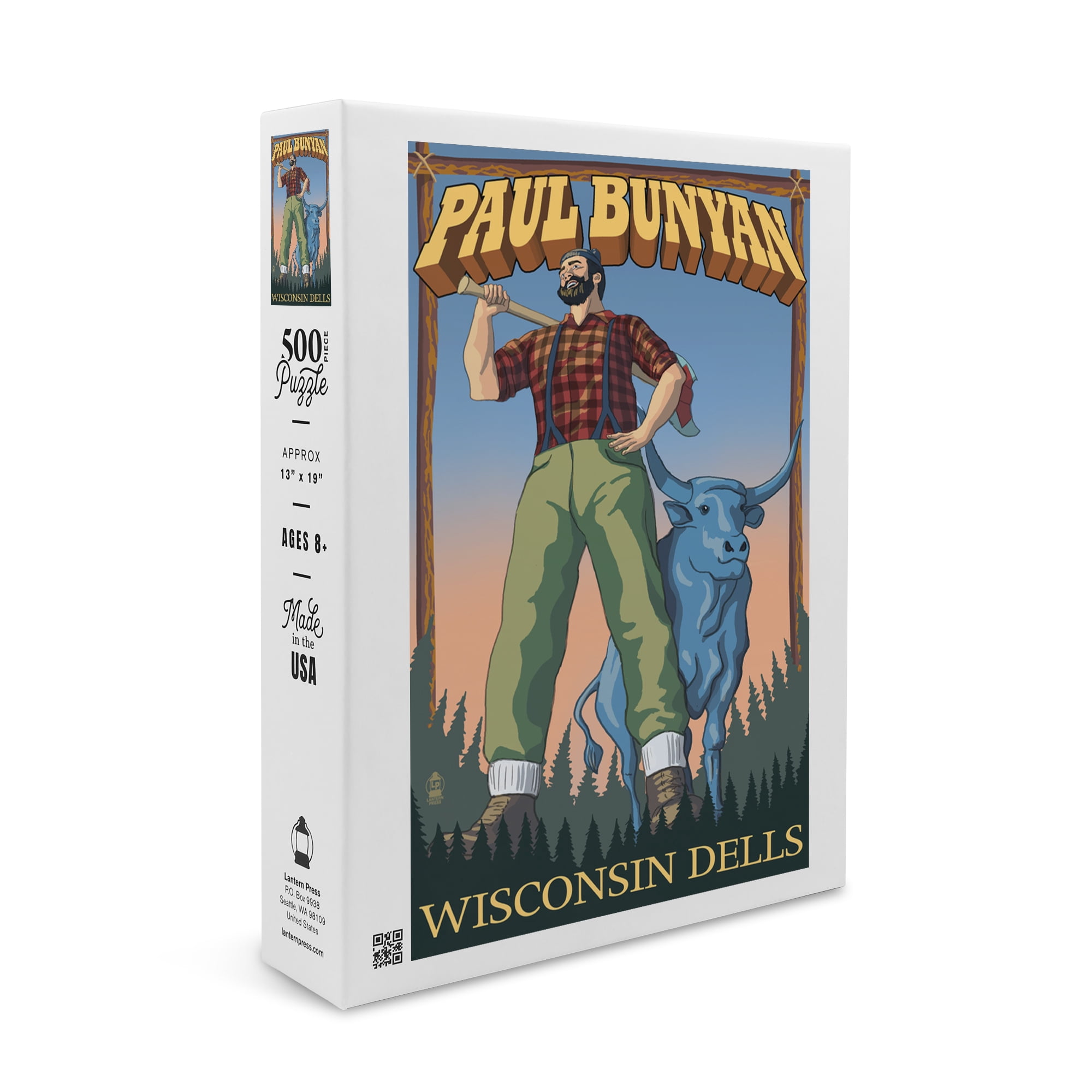 Wisconsin Dells, Wisconsin, Paul Bunyan (19x27 inches, Premium 500 ...