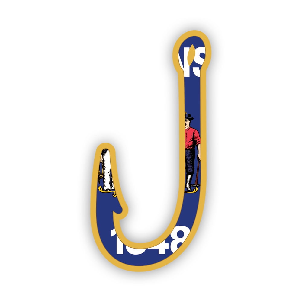 Wisconsin Fish Hook Sticker Decal - Self Adhesive Vinyl - Weatherproof ...