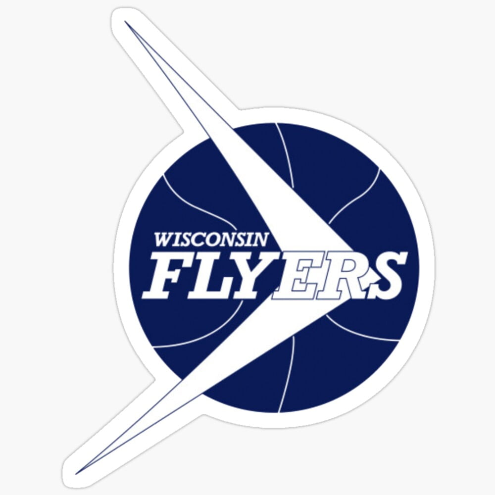 Wisconsin Flyers Cba Basketball Vintage Logo Sticker Baseball Sticker ...