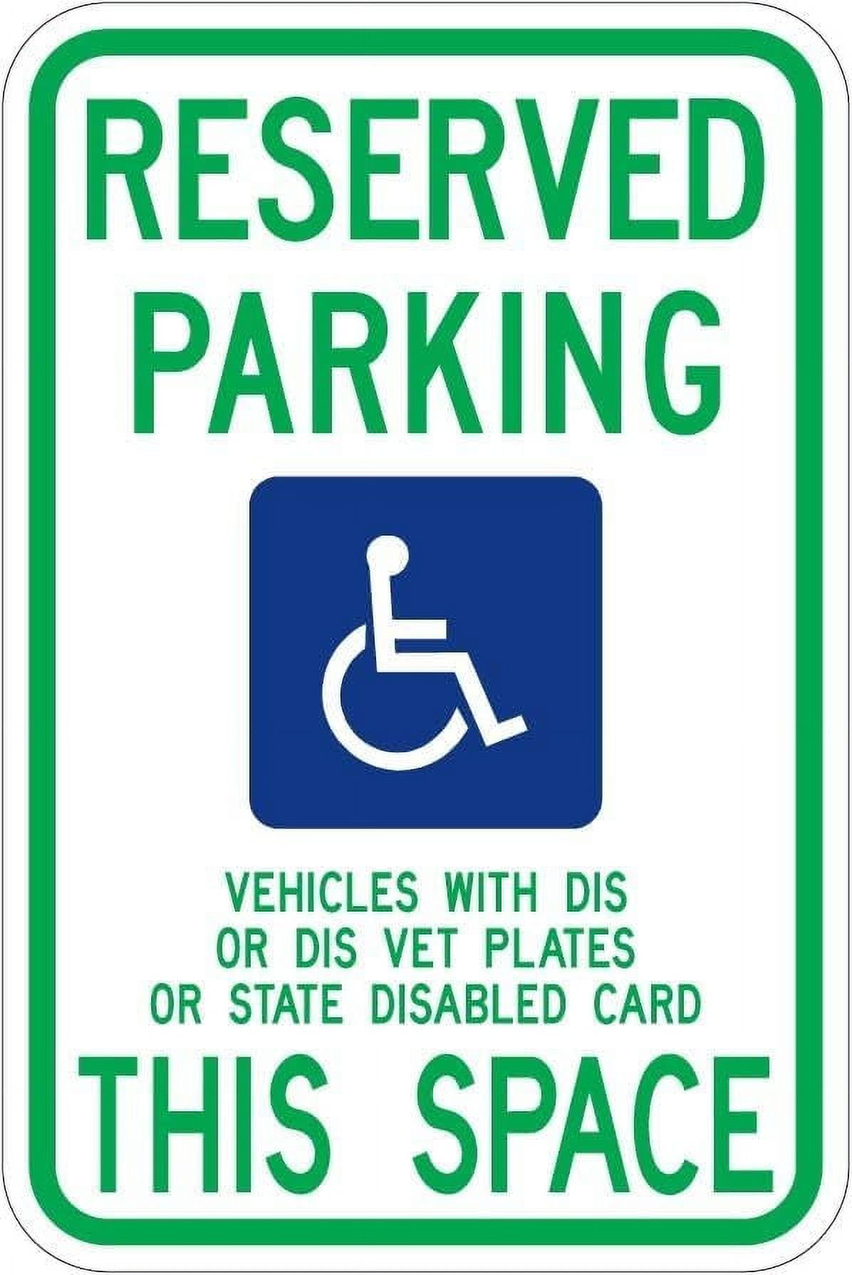 Wisconsin Handicap Parking Sign Parking Signs Metal Sign Tin Sign 8x12 ...