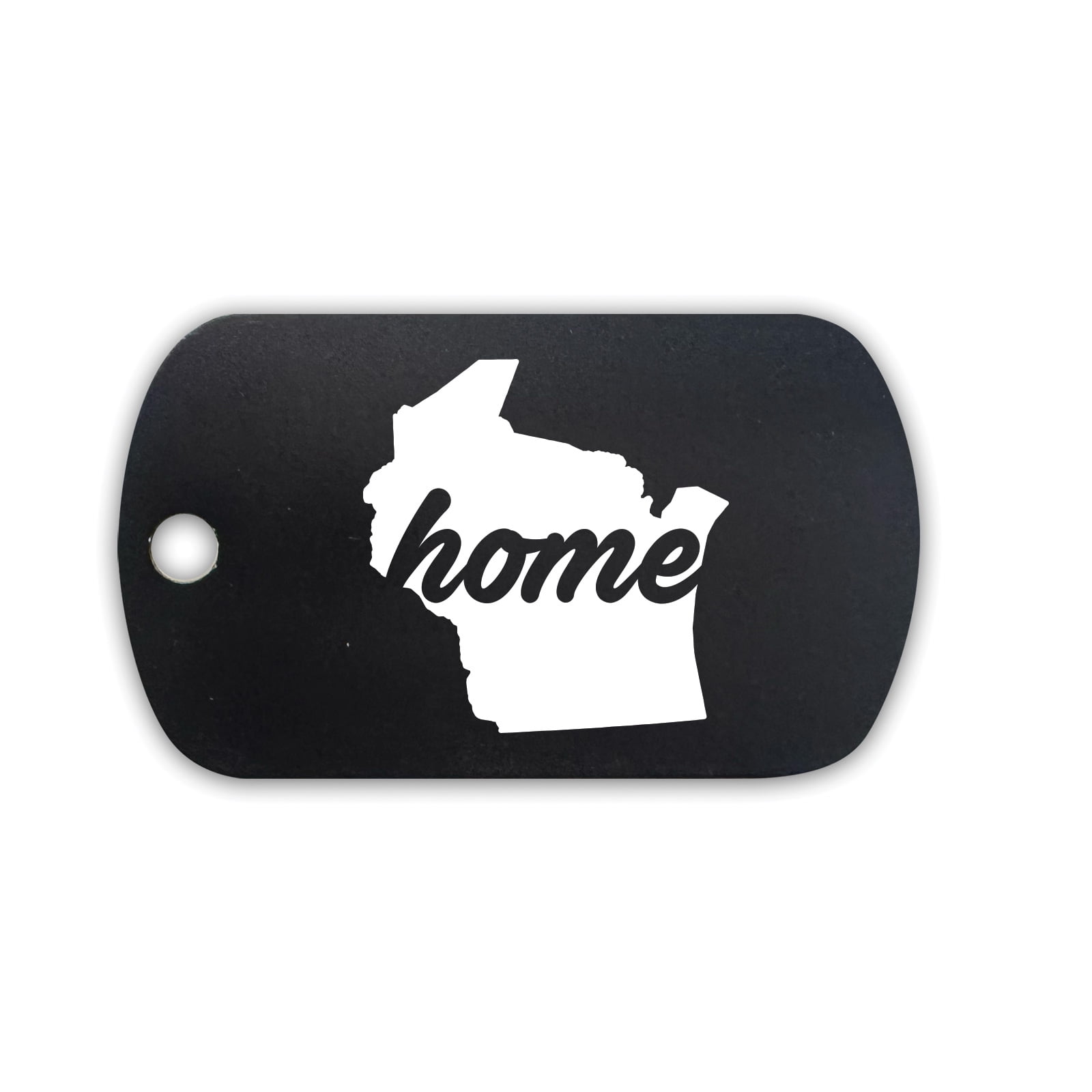 Wisconsin Home GI Dog Tag Aluminum Keychain state shaped wi love ...
