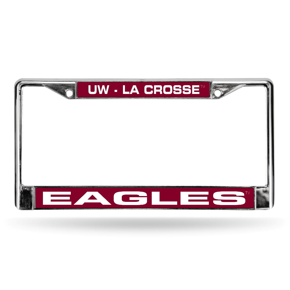 Wisconsin La Crosse Eagles Chrome Metal Laser Cut License Plate Frame ...