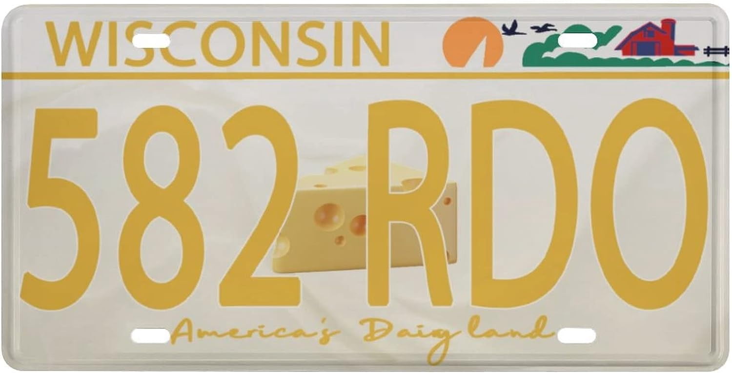 Wisconsin License Plate,Novelty Car Decor License Plates 12"x6" Front ...
