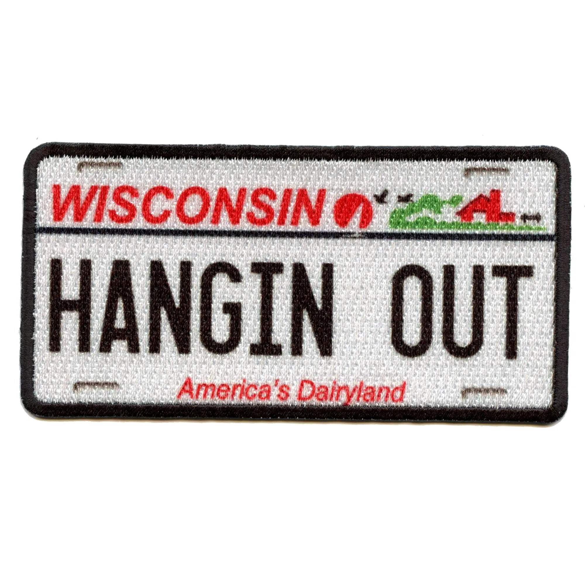 Wisconsin License Plate Patch 70s TV Hangin Out Sublimated Iron On ...