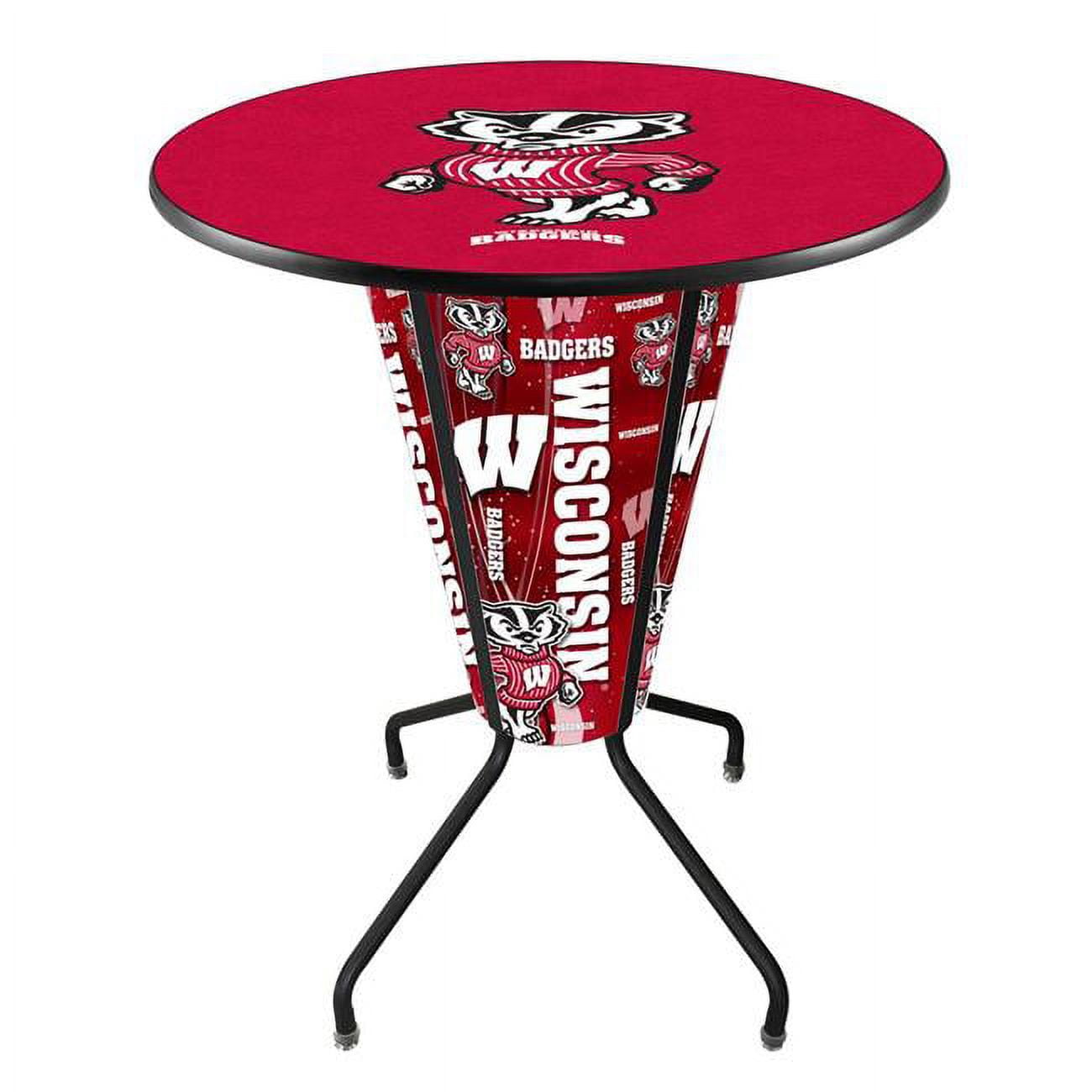 Wisconsin Lighted Pub Table with Badgers Logo - D1 - Walmart.com