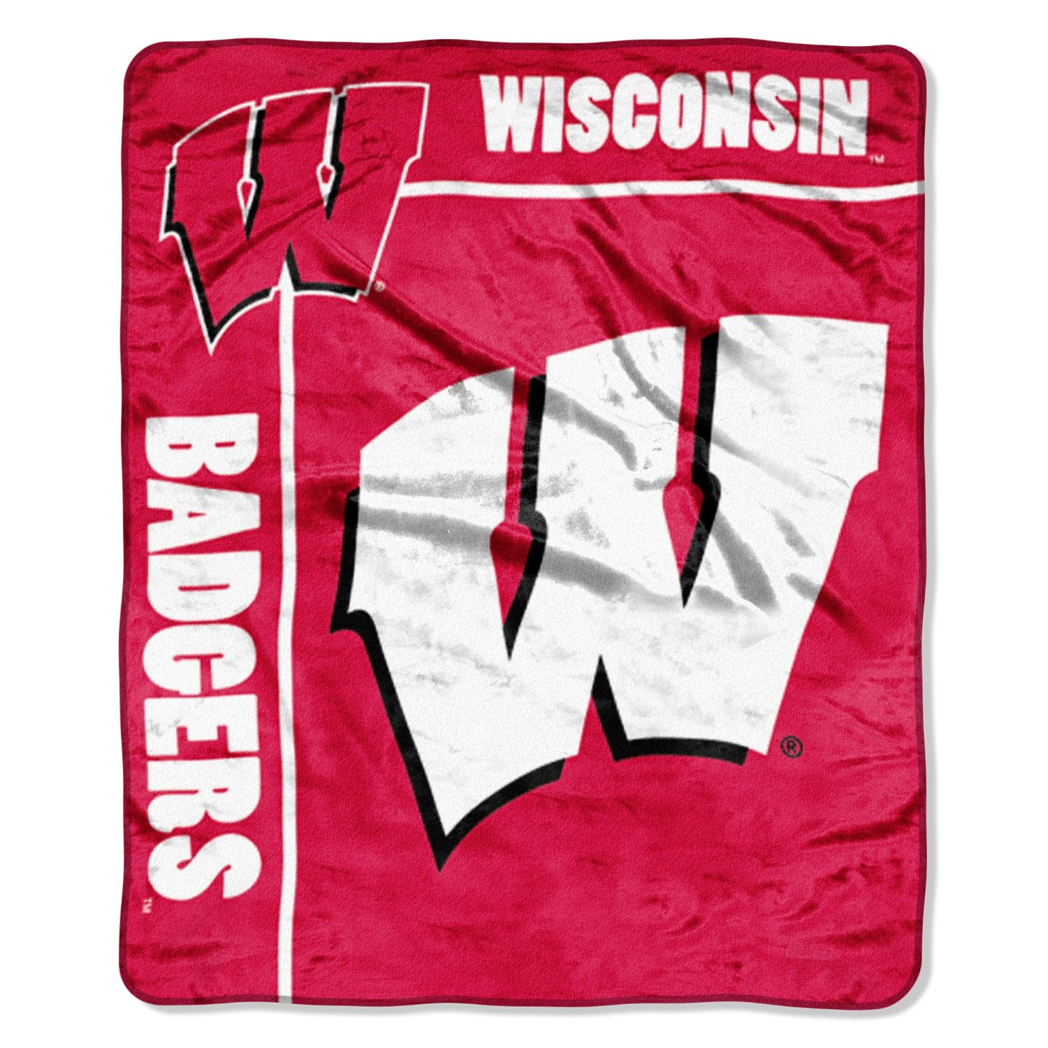 Wisconsin Madison Badgers 50x60 School Spirit Royal Plush Raschel ...