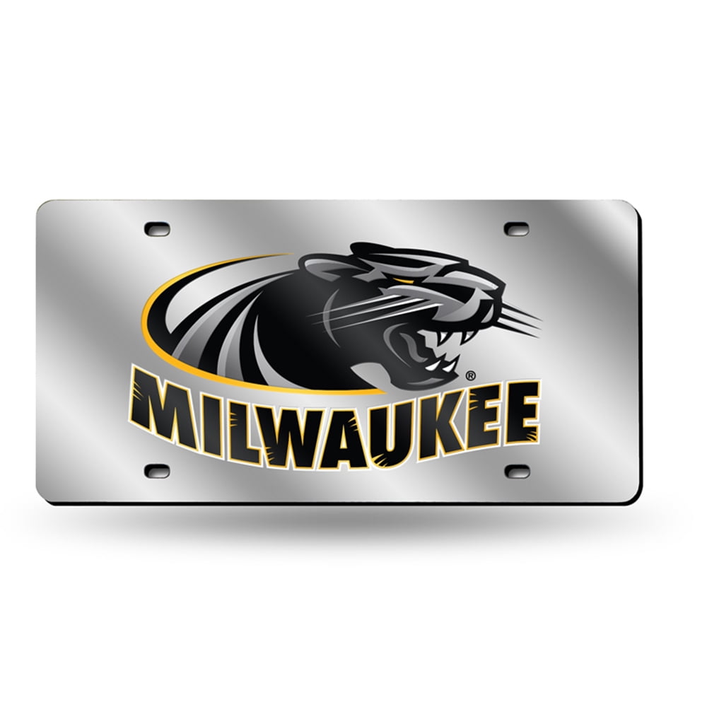 Wisconsin Milwaukee Panthers Mirrored Laser Cut License Plate Laser Tag ...