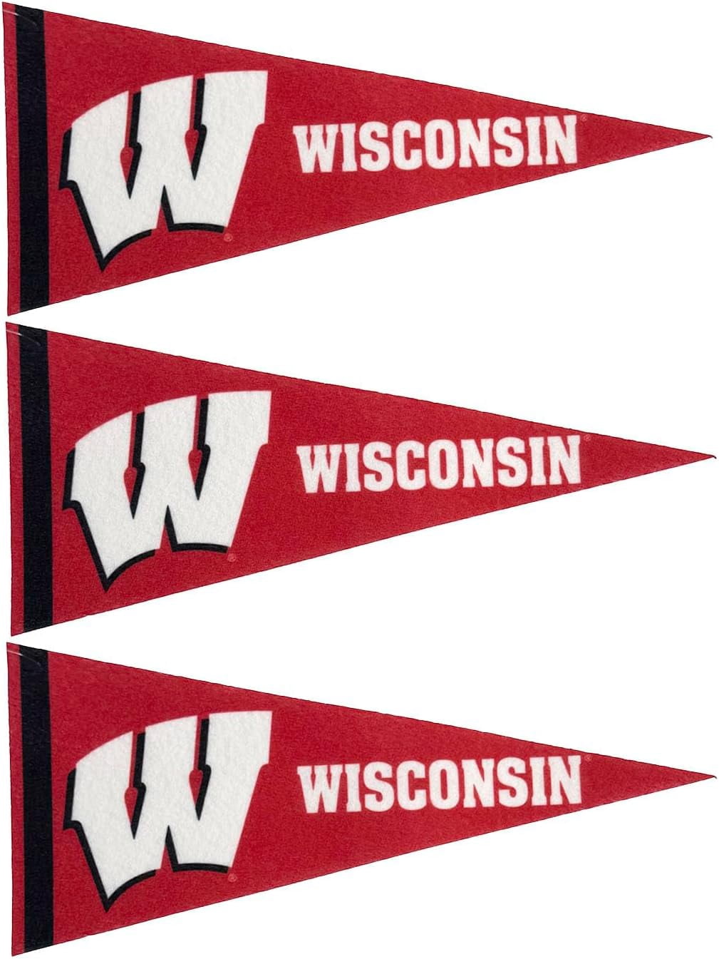 Wisconsin Mini Pennants - Size: 4" x 9" - Officially Licensed - 3 ...