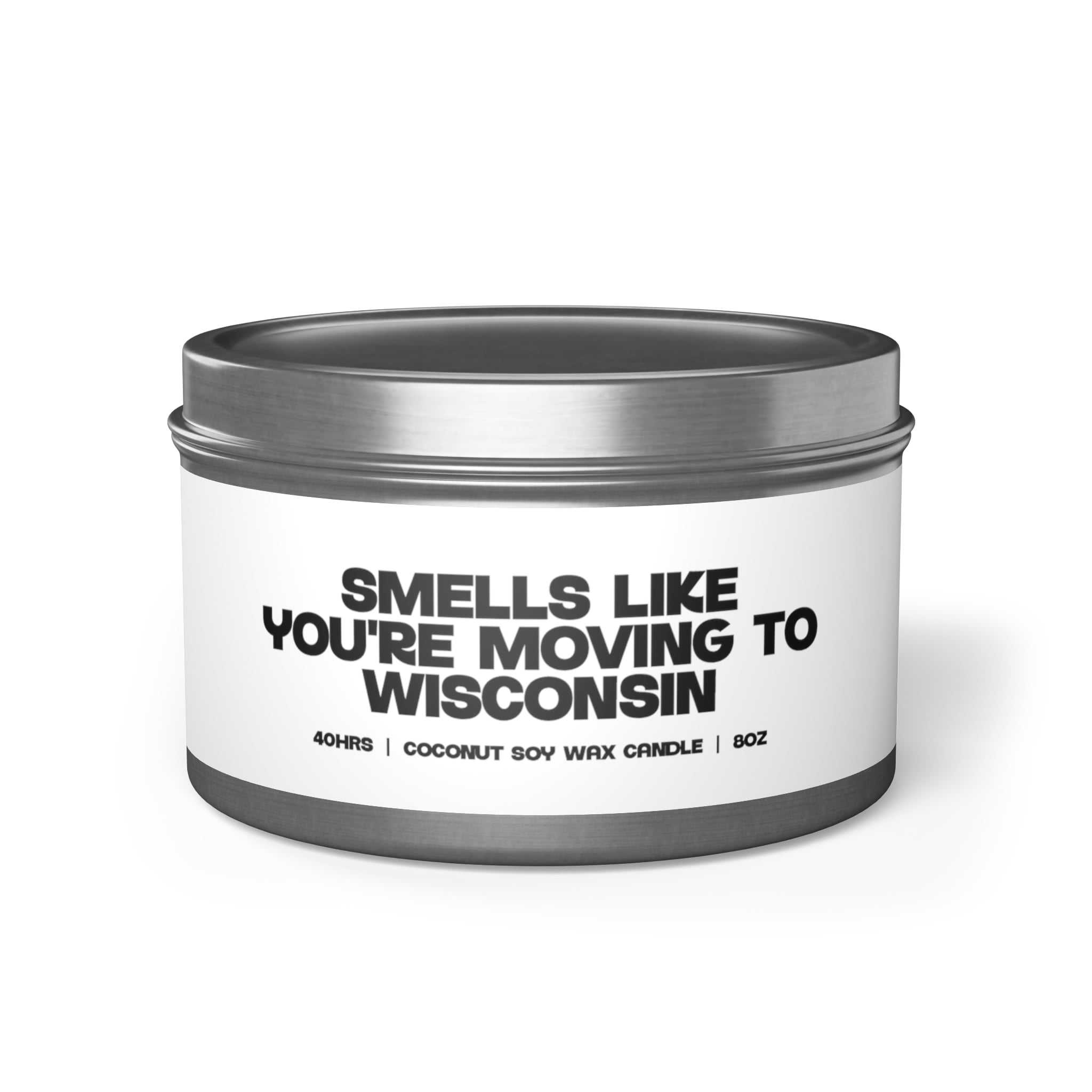 Wisconsin Moving Away Friend Family Tin Candle Gift Decor Vanilla ...