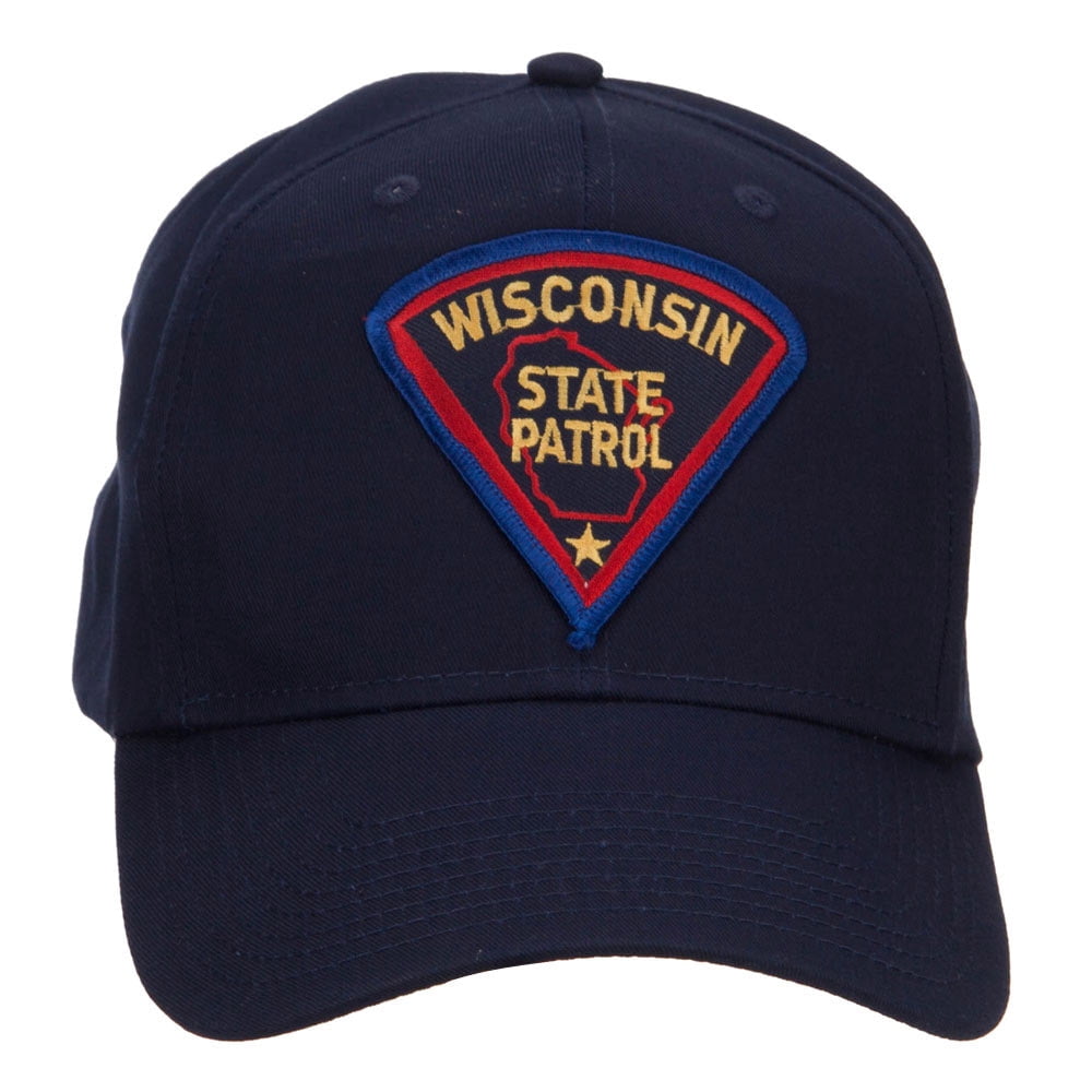 Wisconsin Police Seal Patched Cotton Twill Cap - Navy OSFM - Walmart.com